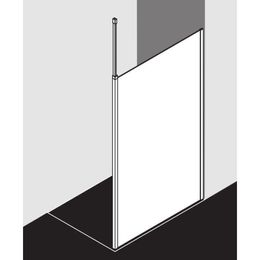 Kermi Xb Glasanlage XBWDR10020VUK 100x200mm, silber hochglanz, ESG SR Opaco, rechts