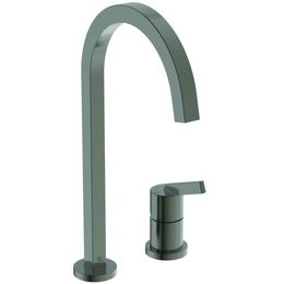 Ideal Standard Gusto K&uuml;chen-2-Loch-Armatur BD423A5 magnetic grey, mit hohem eckigen Rohrauslauf