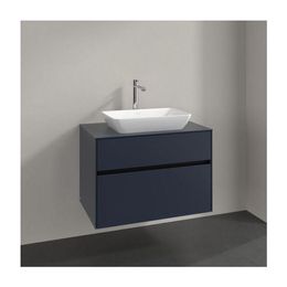 Villeroy & Boch Villeroy und Boch Collaro Waschtischunterschrank C108B0VQ 80x54,8x50cm, Waschtisch mittig, LED-Beleuchtung 5,7 W, marine blue