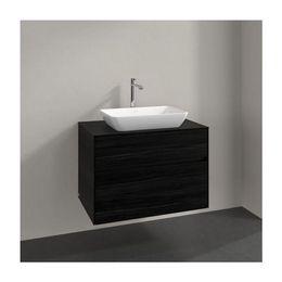 Villeroy & Boch Villeroy und Boch Collaro Waschtischunterschrank C10800AB 80x54,8x50cm, Waschtisch mittig, black oak