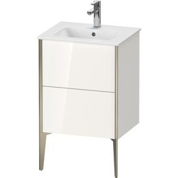 Duravit XViu Waschtisch-Unterschrank XV44590B185 51x42x59,4cm, 2 Ausz&uuml;ge, stehend, champagner matt, wei&szlig; hochglanz