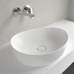Villeroy & Boch Villeroy und Boch Antao Aufsatzwaschtisch 4A7351RW 51x40cm, asymmetrisch, ohne &Uuml;berlauf, stone white C-plus