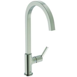 Ideal Standard Gusto K&uuml;chenarmatur BD411GN silver storm, mit hohem eckigen Rohrauslauf