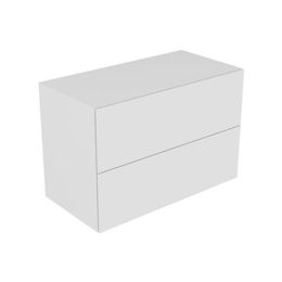 KEUCO Edition 11 Sideboard 31325180100 105 x 35 x 53,5 cm, mit LED-Beleuchtung, Lack Seidenmatt, Glas Cashmere klar