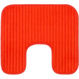 G&ouml;zze Badematte G&Ouml;ZZE, H:7mm, orange, Polyester, Badematten, "Berlin", Badteppich, Uni Farben, Cord Optik, waschbar