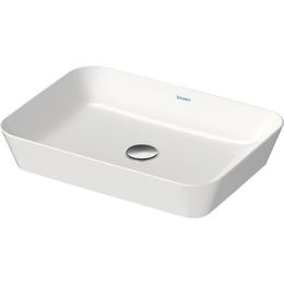 Duravit Cape Cod Aufsatz-Waschtisch 23475526001 55x40cm, ohne Hahnloch, &Uuml;berlauf, Hahnlochbank, Wei&szlig;/Wei&szlig; Seidenmatt WonderGliss