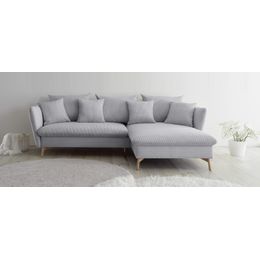 Ecksofa OTTO HOME, B:258cm H:91cm, grau, 100% Polyester;Federung Ottomane : 12 x Feder Type B 1650mm;Ferderung 2 Sitzer: 10 x Feder Type B 650