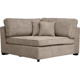 Sofa Home Affaire, B:130cm H:86cm T:130cm, beige, 100% Polyester, Wohnzimmer, Sofas, "Skara XXL", Eckelement zur individuellen