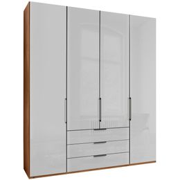 Dreht&uuml;renschrank Wiemann, B:197,4cm H:216cm T:58cm, braun, Floatglas, Holzwerkstoff, Schr&auml;nke, "Monaco", mit Glasfront sowie hochwertigen Beschl&auml;gen