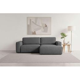 Schlafsofa Home Affaire, B:250cm H:82cm T:143cmanthrazit, 100% PES, Sofas, "Noord Schlafecksofa, Breite 250 cm", Cord, Struktur, Webstoff, mit