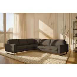 Ecksofa Home Affaire, B:290cm H:85cm T:250cmbraun, 100% Polyester, Wohnzimmer, Sofas, "Pinto, XXL, 250/290 cm, langer Schenkel, Ottomane", Cord,