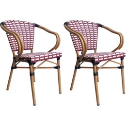 Stapelstuhl Sit, B:56cm H:83cm T:56cm, rot, Aluminium, Kunststoff, Esszimmer, St&uuml;hle