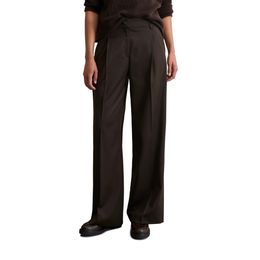 Marc O'Polo MARC O'POLO Damen Chinohose "aus Wolle-Mix-Twill"schwarz coffee, Gr. 40, unifarben, Twill, Obermaterial: 59% Polyester, 21% Schurwolle, 18% Viskose,