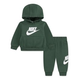 Nike Sportswear Mädchen Jogginganzug "NKN CLUB FLEECE SET", grün, Gr. 86, Sweatware, Obermaterial: 60% Baumwolle, 40% Polyester, Sportanzüge, für