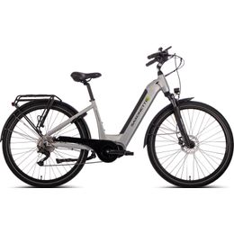 SAXONETTE E-Bike "Quantum Sport Wave", 50cm, 28 Zoll (71,12cm), silber, Elektrofahrräder, Pedelec, Elektrofahrrad für Damen u. Herren