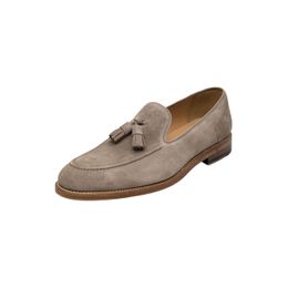 Henry Stevens Herren Loafer "Marshall TL", Gr. 44,5, beige, Velours, Schuhe