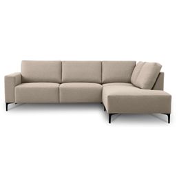 Ecksofa Home Affaire, B:256cm H:85cm T:198cm, braun, 100% Polyester, Wohnzimmer, Sofas, "Tournon, L-Form, Breite 256 cm, Webstoff, Chenille",