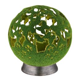 LED Solarleuchte Globo LIGHTING, H:22cm &Oslash;:20cmsilbergrau, Leuchten, "SOLARLEUCHTE METALL SILBERGRAU, 1XLED", Solar Garten Terrasse Au&szlig;enbeleuchtung