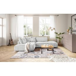 Ecksofa Musterring, B:304cm H:81cm T:224cm, wei&szlig;, 100% Polyester, Wohnzimmer, Sofas, "Lucia", mit gro&szlig;em Longchair, verschiedene Farben, B304 x T224