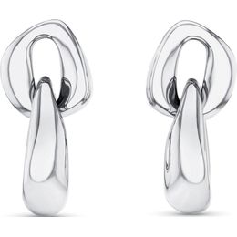 Calvin Klein Damen Paar Ohrstecker "Schmuck Edelstahl Ohrschmuck STATEMENT LINKS", Edelstahl, silber, Edelstahl, Ohrringe