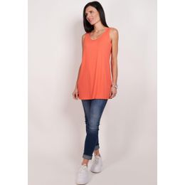 Seidel Moden Damen Shirttop, orange, Gr. 40, unifarben, Web, Obermaterial: 95% Viskose, 5% Elasthan, Tops, MADE IN GERMANY