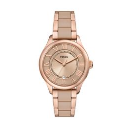 Fossil Damen Quarzuhr "GILMORE", gold, Armbanduhren, Armbanduhr, Damenuhr, analog, Tag