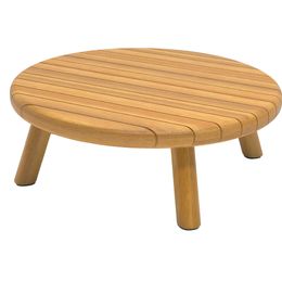 Beistelltisch Best, B:60cm H:30cm T:60cm, braun, Akazienholz + Outdoorstoff, Garten, Tische, "Matera", Kaffeetisch Akazie 60 cm