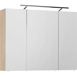 Spiegelschrank SAPHIR, B:90cm H:74cm T:20cm, wei&szlig;, Melamin, Badezimmer, Schr&auml;nke, "3040", Breite 90 cm