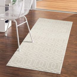 Teppich Carpet City, B:80cm H:11mm L:300cm, beige, Obermaterial: 50% Polyester, 50% Polypropylen, Wohnzimmer, Teppiche, "FLAIR138", Kurzflor-Teppich,