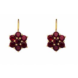 Adelia&acute;s ADELIA ́S Damen Paar Ohrh&auml;nger "1 Paar 333 Gold Boutons mit Granat", Damen, Gold, rot, Gold, Ohrringe, 333 Gold mit Granat Goldschmuck f&uuml;r Damen