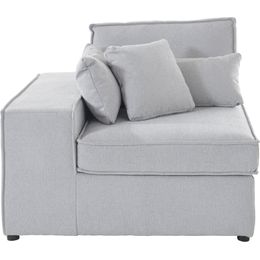 Sofaelement OTTO HOME, B:100cm H:75cm T:100cm, grau, Baumwollmix (60% Baumwolle/40% Leinen);Struktur fein (100% Polyester);Samtoptik (100%