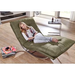 Relaxliege W.Schillig, B:95cm H:85cm T:169cm, gr&uuml;n, Longlife Xtra-Leder Z69: Das feinnarbige, gedeckte Softleder Z69 besticht durch seine