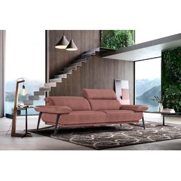 Egoitaliano Damen 2,5-Sitzer "Anais, Designsofa mit erstklassigem Sitzkomfort, Fu&szlig;farbe schattengrau", B/H/T: 232cm x 74cm x 106cm, Luxus-Microfaser,