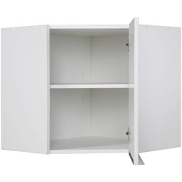 Eckh&auml;ngeschrank KOCHSTATION, B:60cm H:57cm T:60cm, wei&szlig;, Holzwerkstoff, MDF, K&uuml;che, Schr&auml;nke, "KS-Brindisi", praktischer Stauraum in der Ecke