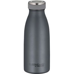 THERMOCAFÉ Isolierflasche "TC BOTTLE, aus doppelwandigem Edelstahl, spülmaschinenfest", 350mlgraphite grau mat, Trinkflaschen, gummierter