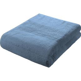 Badetuch Fleuresse, B:90cm L:200cm, blau, Frottier, Obermaterial: 100% Baumwolle, Handtücher, "2828", Duschhandtücher, Handtücher, Walkfrottee, 100%
