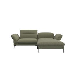 FLEXLUX "Salino, Funktionssofa mit Recamiere, Relaxsofa, Ecksofa" Sofa mit Arm- und Kopfteil-Verstellungen, Kaltschaum & Stahl-Wellen