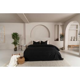 Bettw&auml;sche Kayori, schwarz, Lyocell, Obermaterial: 100% Baumwolle, Bettw&auml;sche, "Kiso", aus Tencel