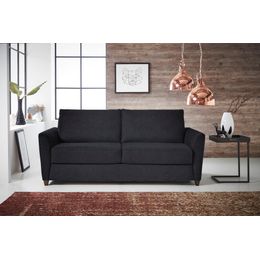 Schlafsofa Bali, B:195cm H:93cm T:103cm, grau, Wohnzimmer, Sofas, "Dallas, Dauerschläfer", in 140er und 160er Breite, inkl. Ergoflex-Unterfederung