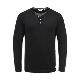 !Solid SOLID Herren Layershirt "Layershirt SDDoriano", schwarz, Gr. M, Obermaterial: 60% Baumwolle CO. 40% Polyester PES., Shirts