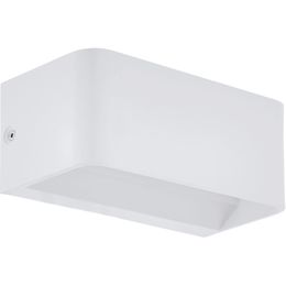 Eglo Wandleuchte "SANIA 4", 1, H: 8cm, 1 Stk., weiß, Wohnzimmer, Leuchten, Wohnzimmer, Esszimmer, Flur, minimalistisch, indirektes Licht, 20x8cm