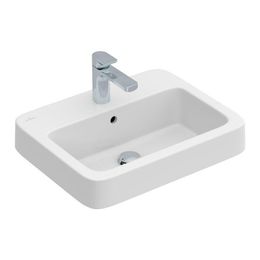 Villeroy & Boch Villeroy & Boch Architectura Waschtisch 41935501 55x43cm, wei&szlig;, mittleres Hahnloch durchgestochen