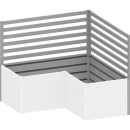 Rankgitter BioHort, B:201cm H:91cm, silber, Stahlblech, Rankhilfen, f&uuml;r BioHort HochBeet L2x1