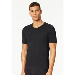 Herren V-Shirt "Uncover Cotton", uncover by Schiesser, Gr. XXL000, schwarz, Single Jersey, Obermaterial: 95% Baumwolle, 5% Elasthan, Shirts, V-Neck,