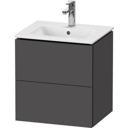 Duravit L-Cube Waschtisch-Unterschrank LC621804949 52x39,1x55cm, 2 Schubk&auml;sten, wandh&auml;ngend, graphit matt