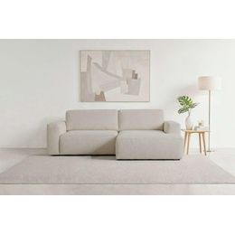 Schlafsofa Home Affaire, B:250cm H:82cm T:143cmbeige, 94% Polyester, 6% Nylon, Sofas, "Noord Schlafecksofa, Breite 250 cm", Cord, Struktur, Webstoff,
