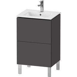 Duravit L-Cube Waschtisch-Unterschrank LC667104949 52x42,1x70,4cm, 2 Ausz&uuml;ge, stehend, graphit matt