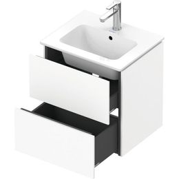 Duravit L-Cube Waschtisch-Unterschrank LC621801818 52x39,1x55cm, 2 Schubk&auml;sten, wandh&auml;ngend, wei&szlig; matt