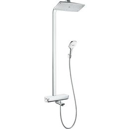 Hansgrohe Raindance Select 360 Showerpipe 27113400 weiss chrom, mit Brausearm 380 mm, f&uuml;r Badewanne