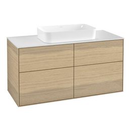 Villeroy & Boch Villeroy und Boch Finion Waschtischunterschrank F26100PC 120x60,3cm, Abdeckplatte white matt, Oak Veneer